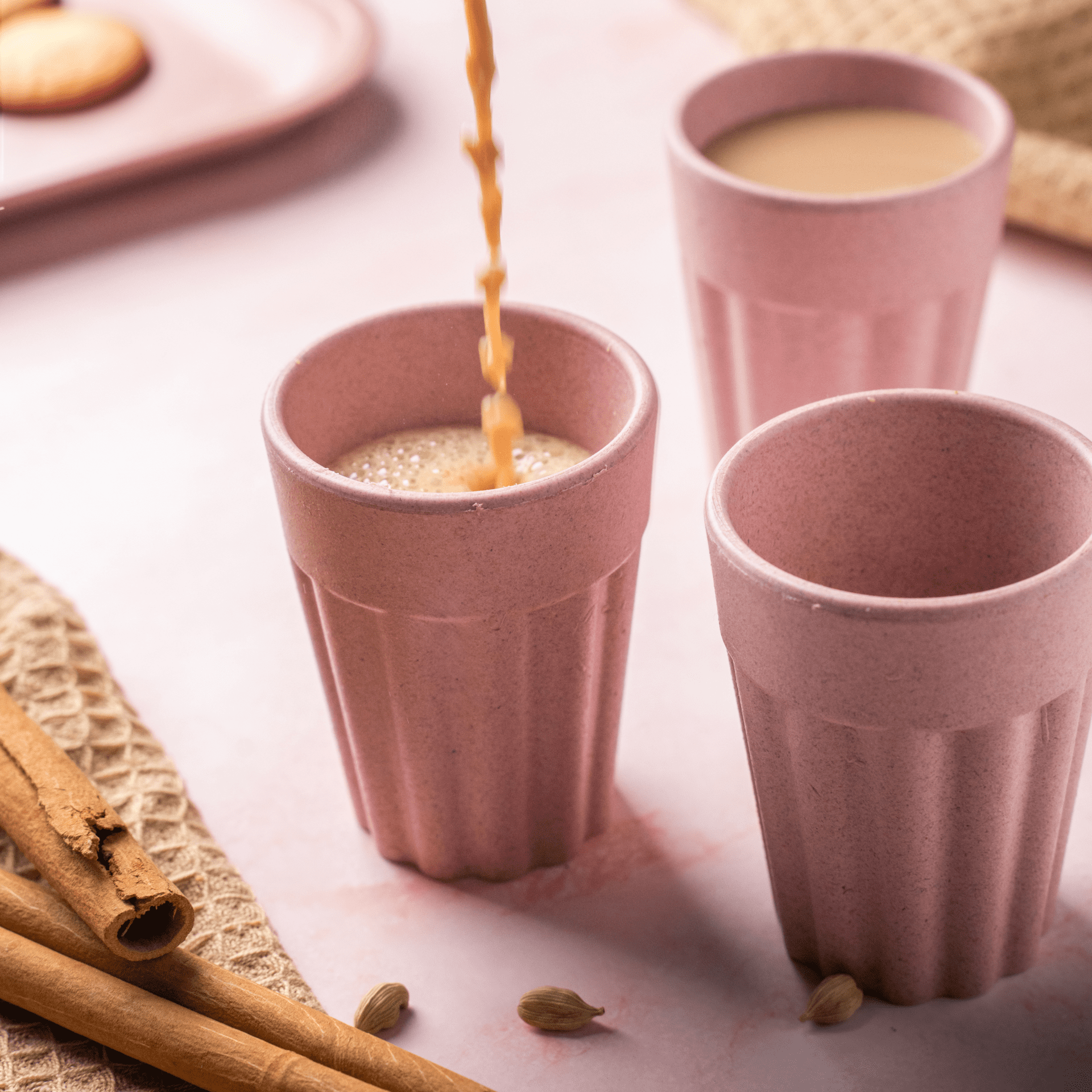 Buy Chai Cups Online | Eco-Friendly Tea Set made from Rice Husk – Irida ...